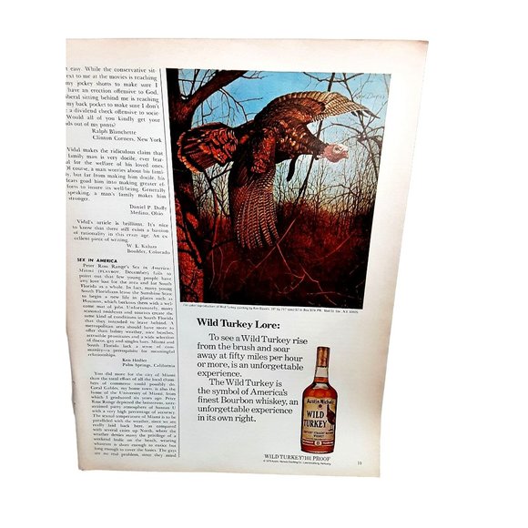 Wild Turkey | Wall Decor | 979 Wild Turkey Kentucky Bourbon Whiskey ...